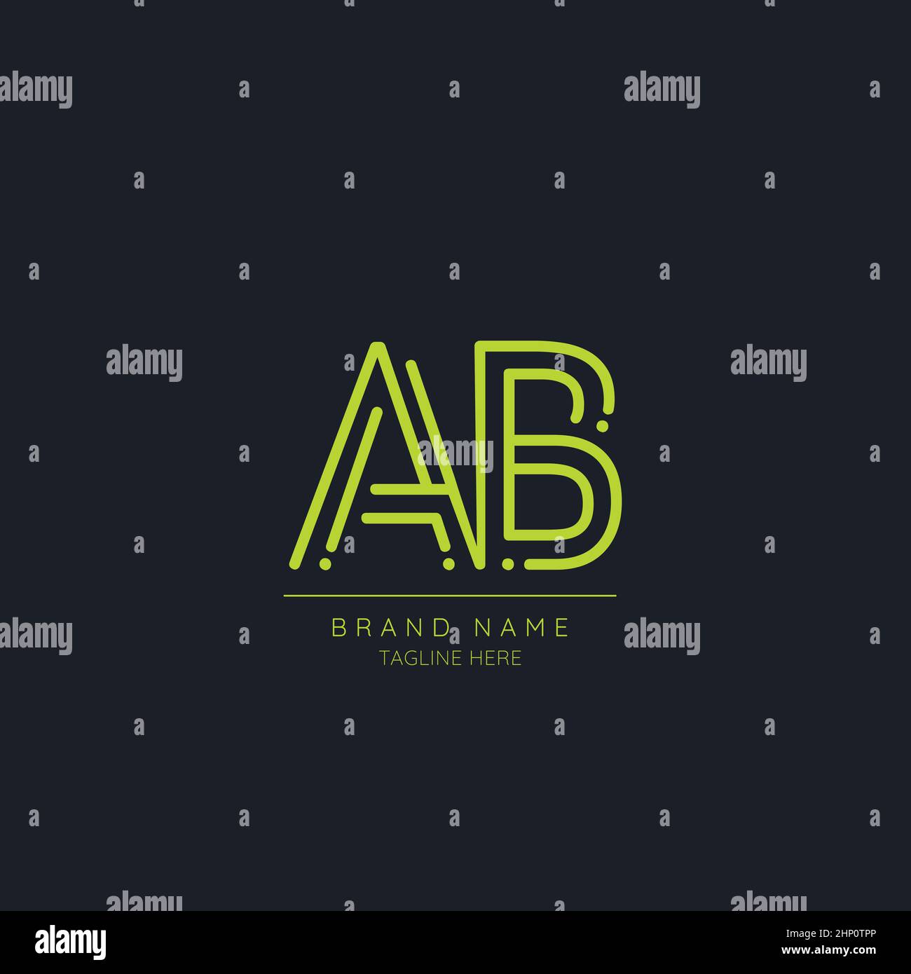 Minimal Initial Alphabet letter Logo icon AB Stock Vector Image & Art ...