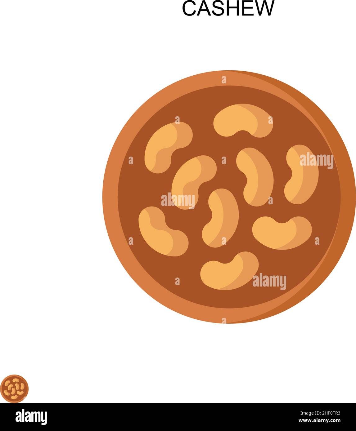 Cashew Simple vector icon. Illustration symbol design template for web ...