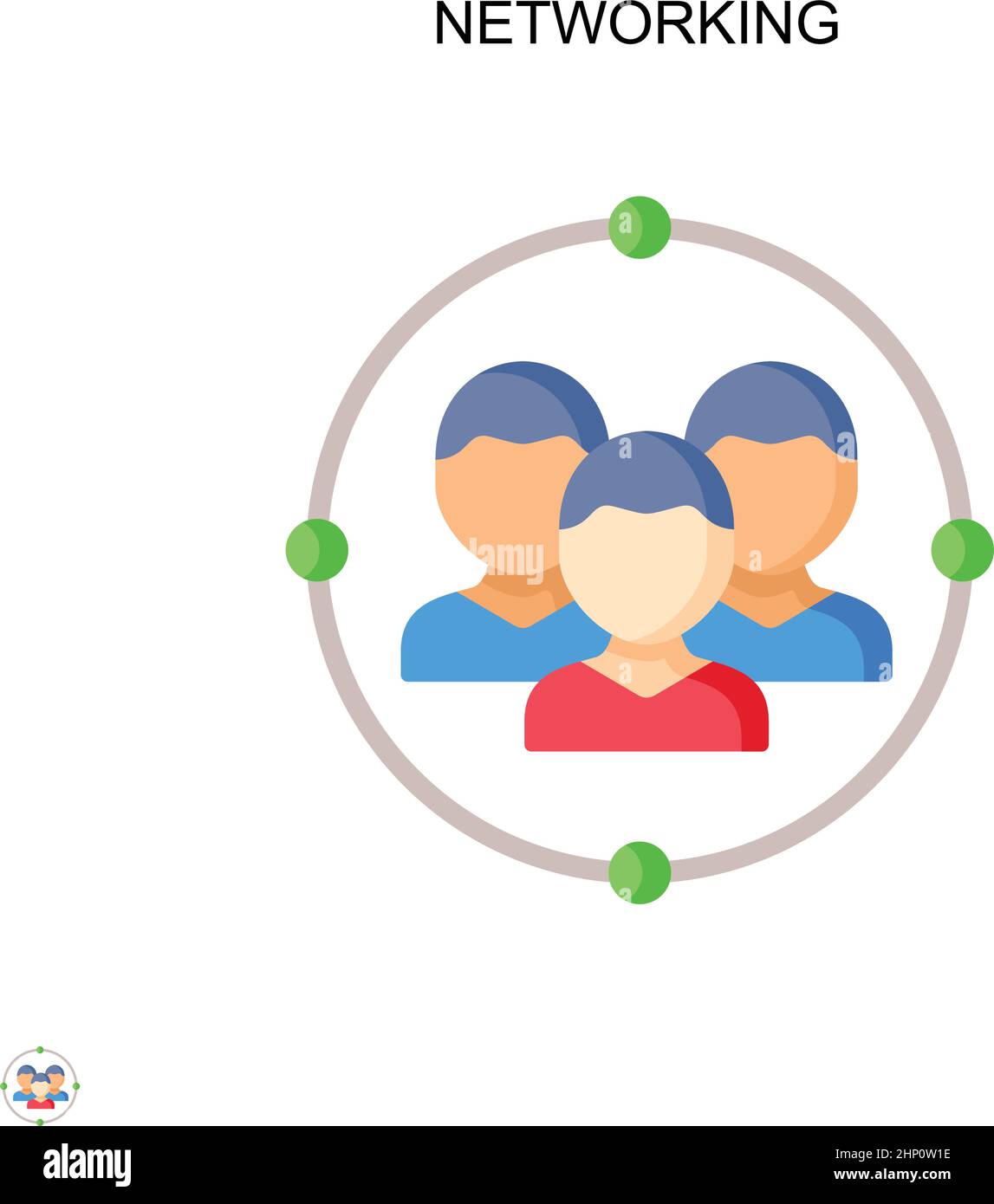 Networking Simple vector icon. Illustration symbol design template for ...