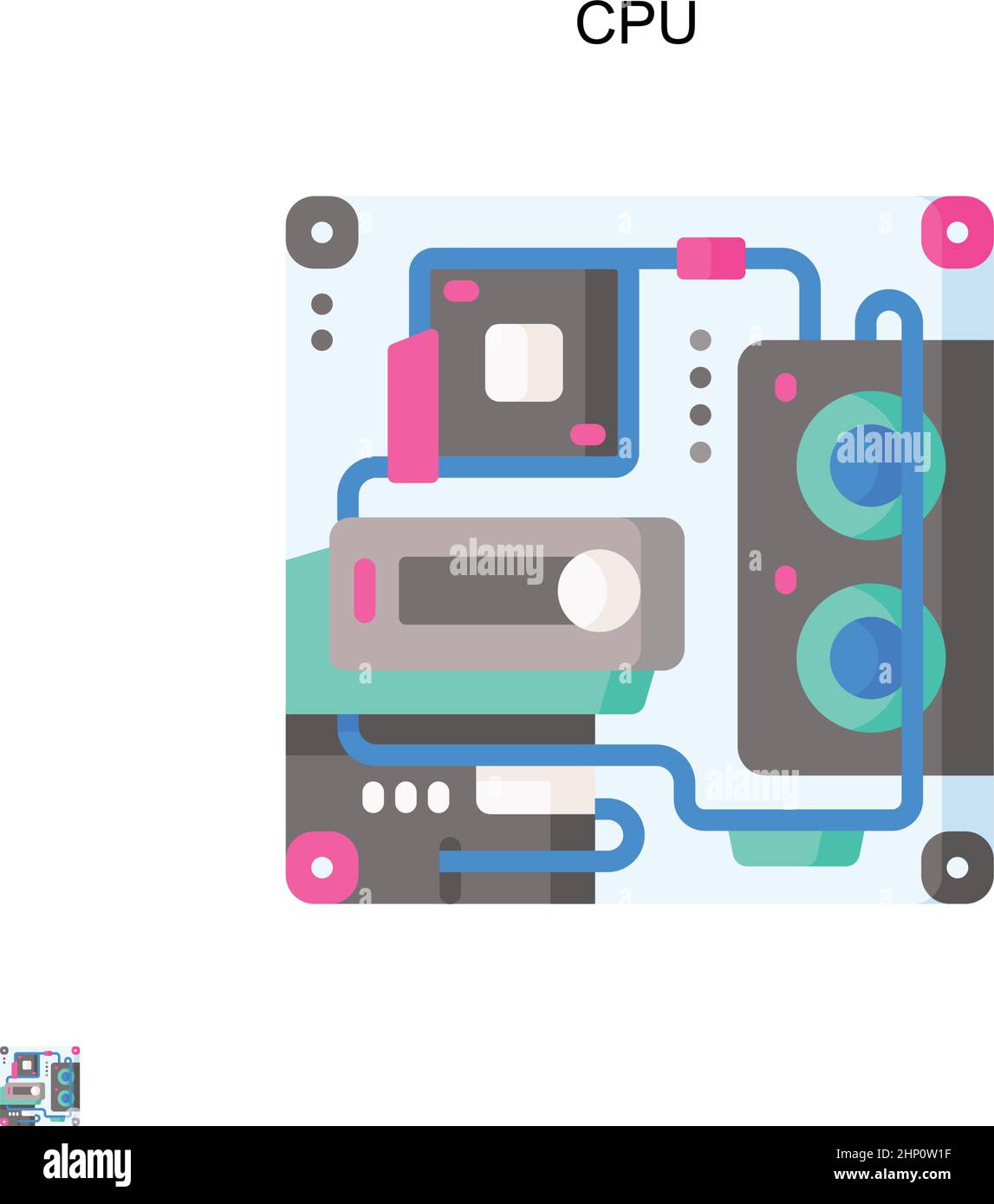 Cpu Simple Vector Icon Illustration Symbol Design Template For Web Mobile Ui Element Stock