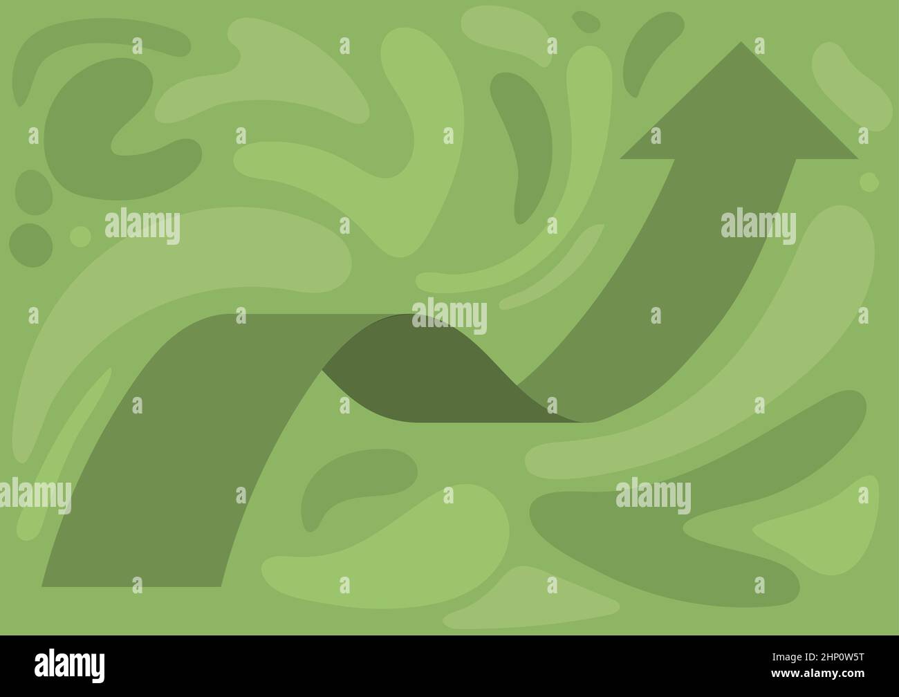 Illustration Of Arrow Floating Smoothly Towards The Sky High Stock ...