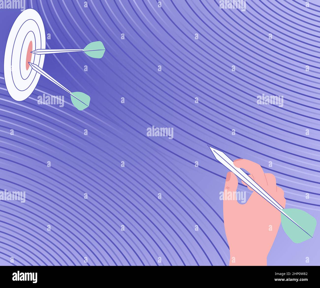 Presenting Message Hitting Target Concept, Abstract Announcing Goal ...