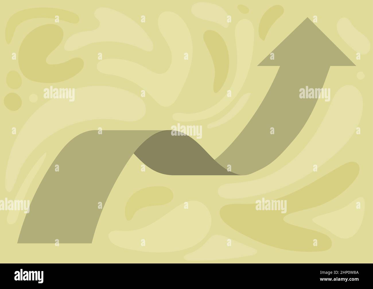 Illustration Of Arrow Floating Smoothly Towards The Sky High Stock ...