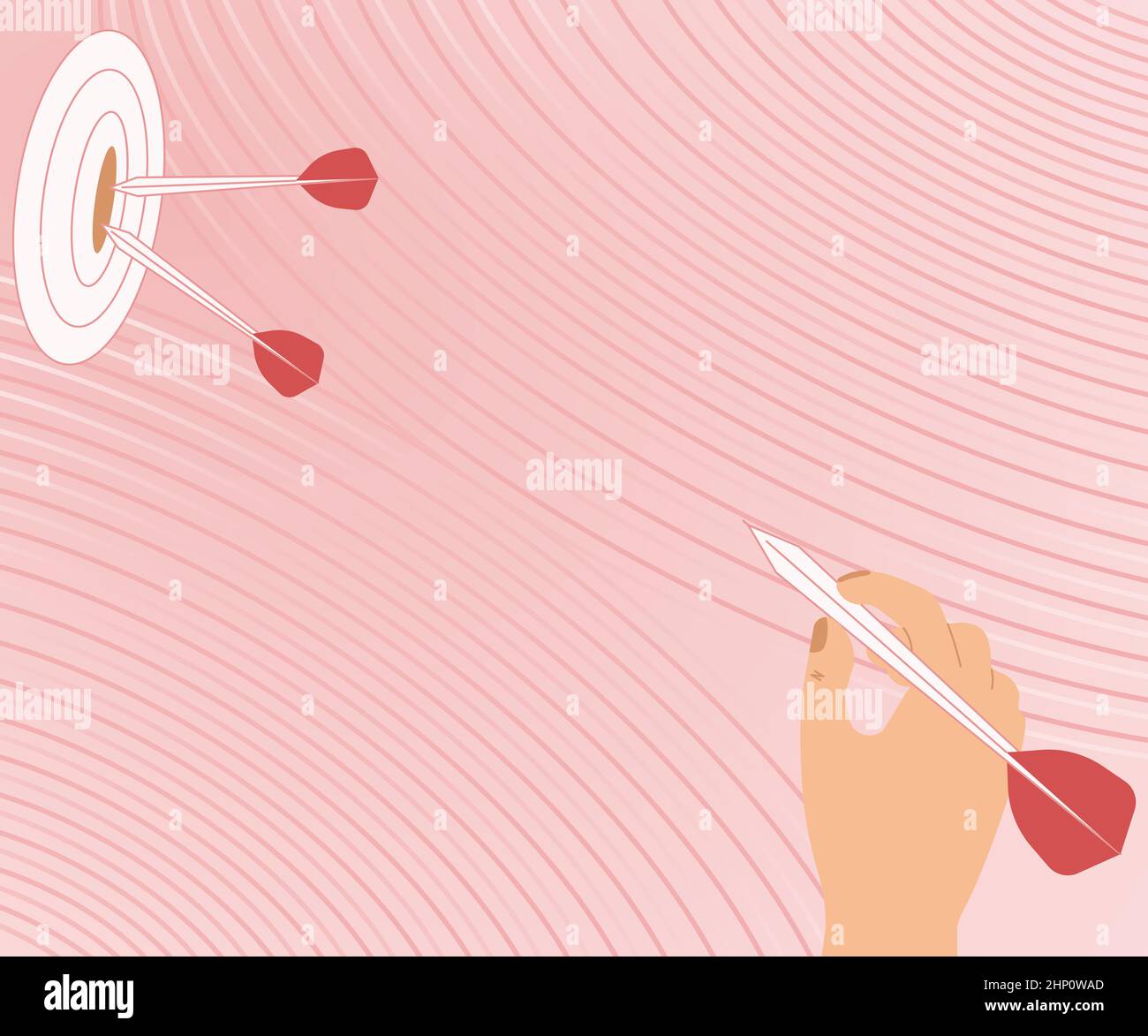 Presenting Message Hitting Target Concept, Abstract Announcing Goal ...