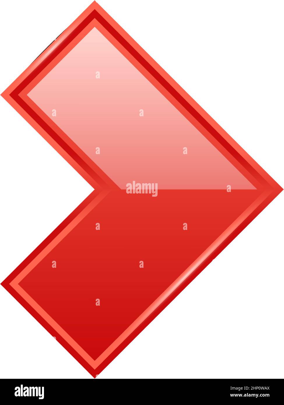 Red arrow sign. Glossy right direction pointer Stock Vector Image & Art - Alamy