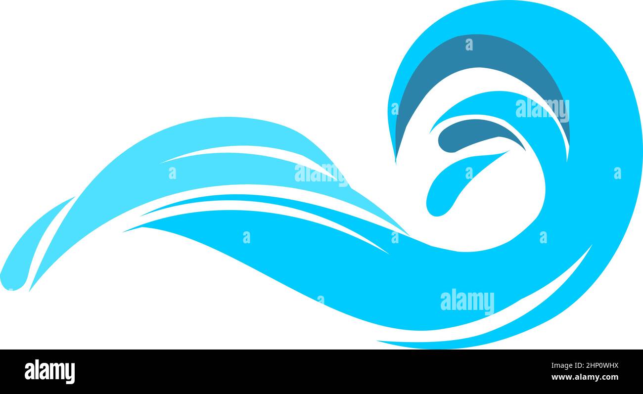 Blue wave logo. Water swirl. Ocean flow symbol Stock Vector Image & Art ...