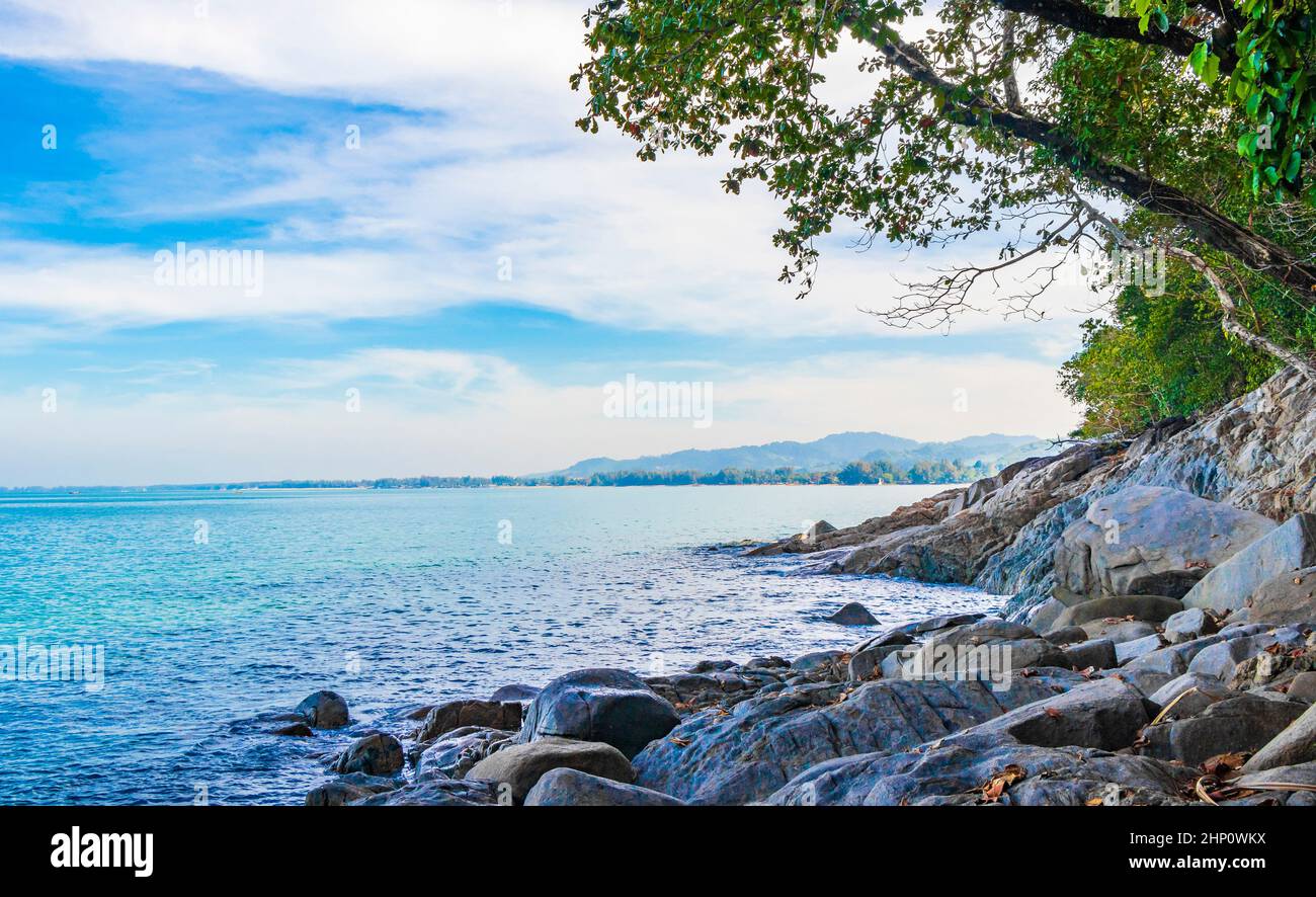 Beautiful amazing coast line and beach landscape panorama view of the Lam ru Lamru Nationalpark ...