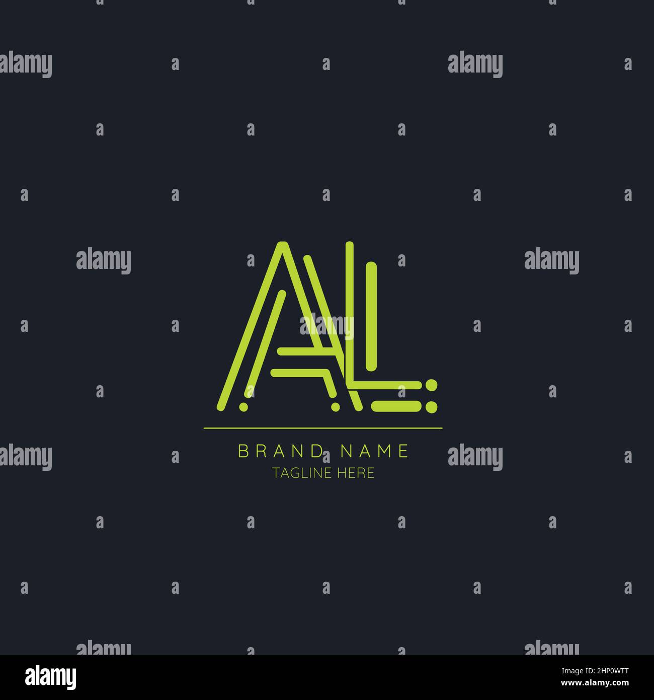 Minimal Initial Alphabet letter Logo icon AL Stock Vector Image & Art ...