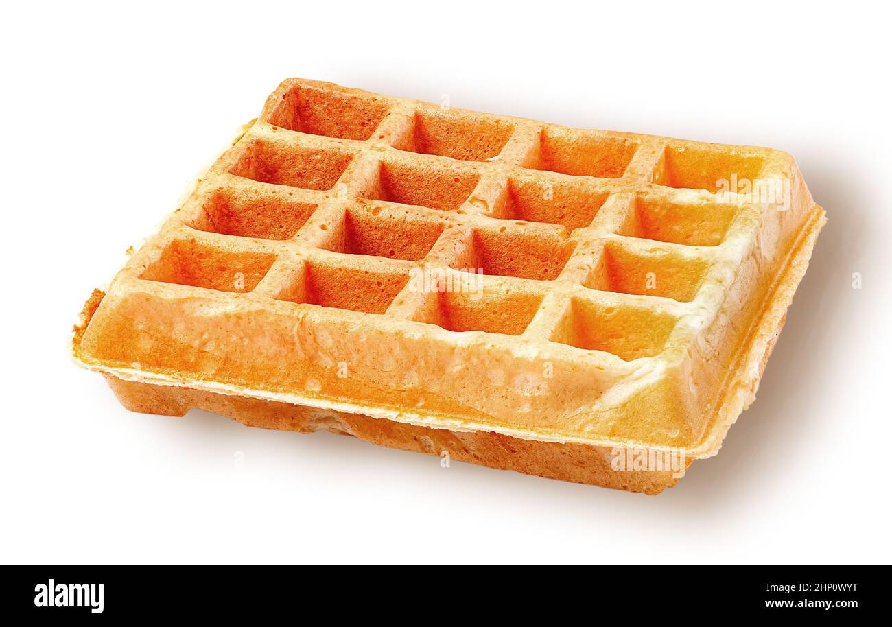 Single crispy fried french waffle isolated on white background Stock ...