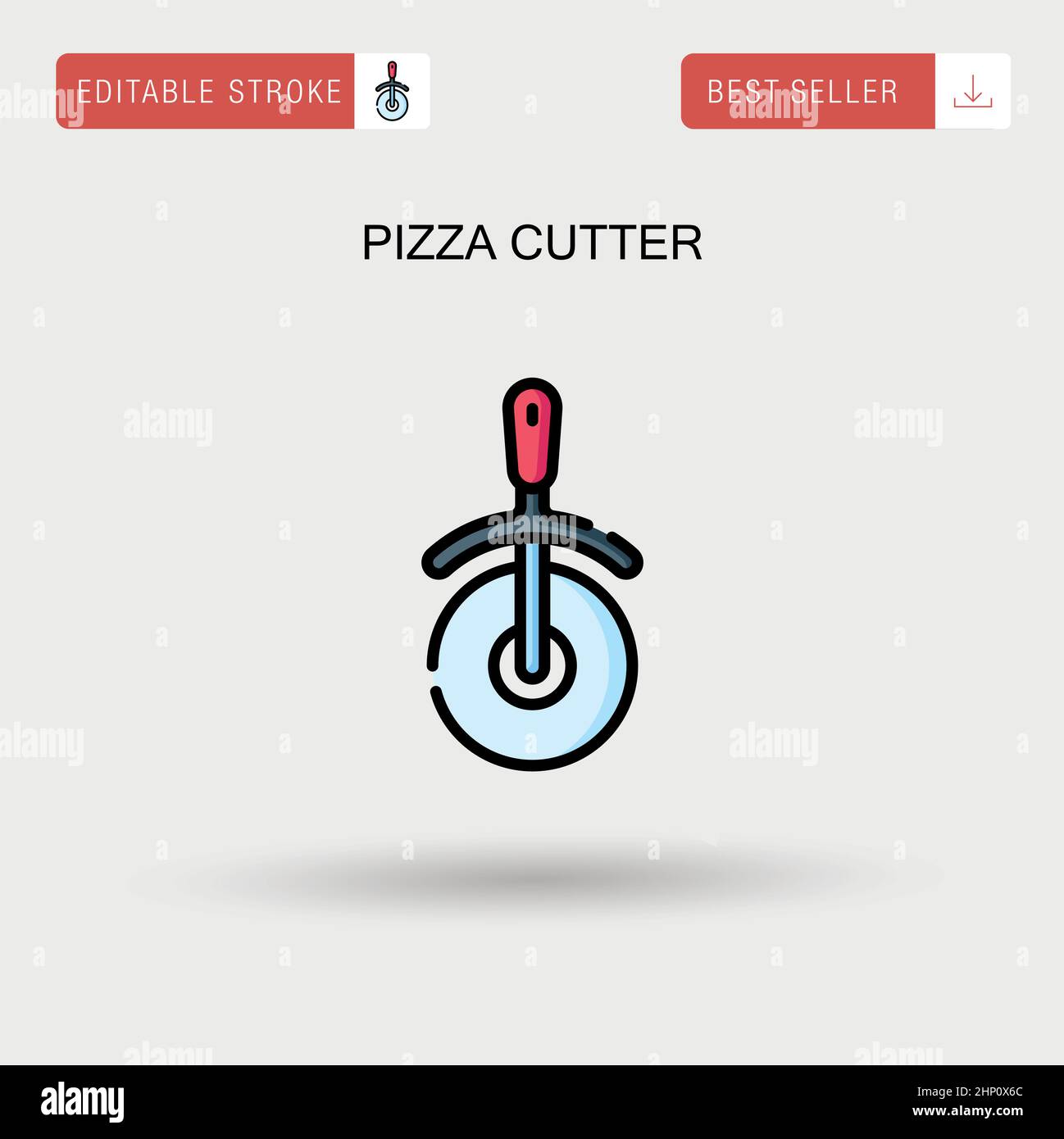 Pizza cutter Simple vector icon Stock Vector Image & Art - Alamy