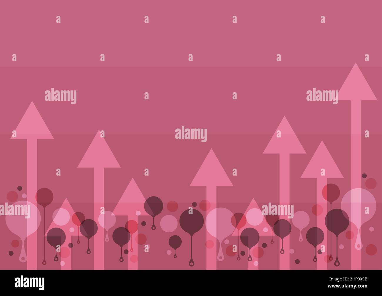 Illustration Of A Long Arrows Floating Smoothly Towards The Sky High ...