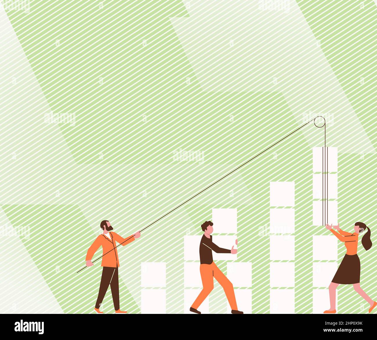 Illustration Of Partners Building New Wonderful Ideas For Skills ...