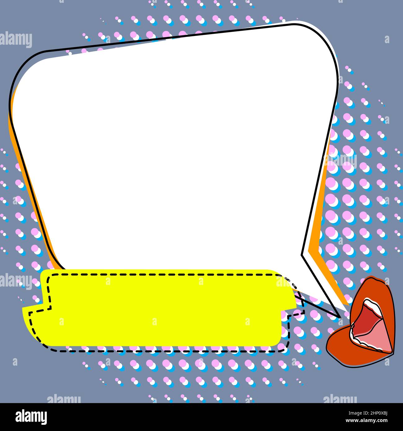 Lips Drawing Sharing Positive Comments Good Reactions Through Bubble ...