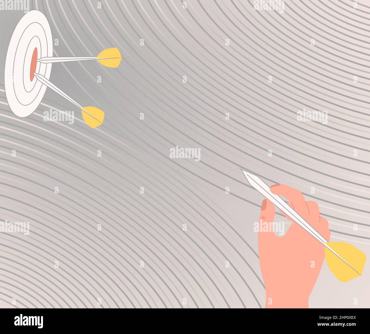 Presenting Message Hitting Target Concept, Abstract Announcing Goal ...