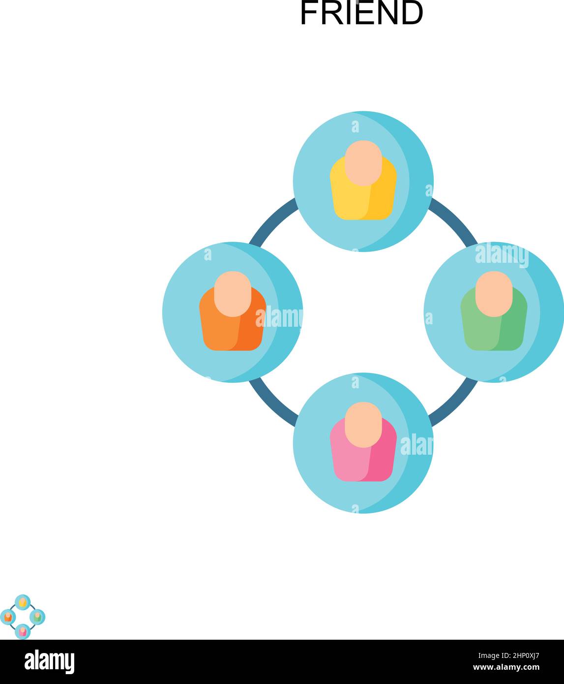 Friend Simple vector icon. Illustration symbol design template for web ...