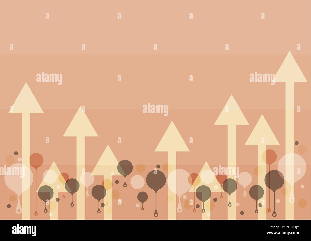 Illustration Of A Long Arrows Floating Smoothly Towards The Sky High ...