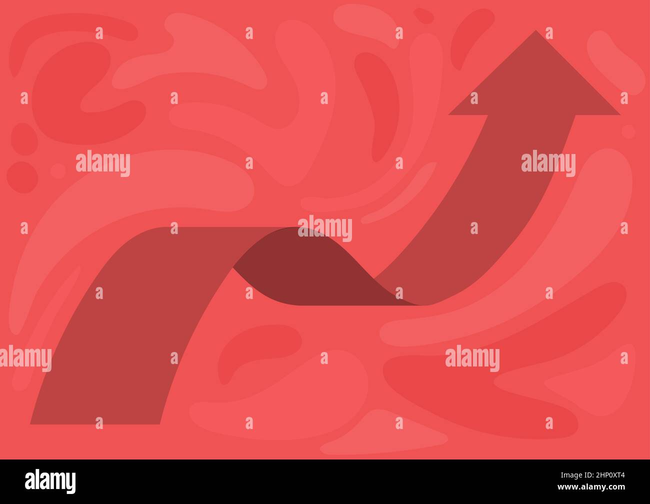 Illustration Of Arrow Floating Smoothly Towards The Sky High Stock ...