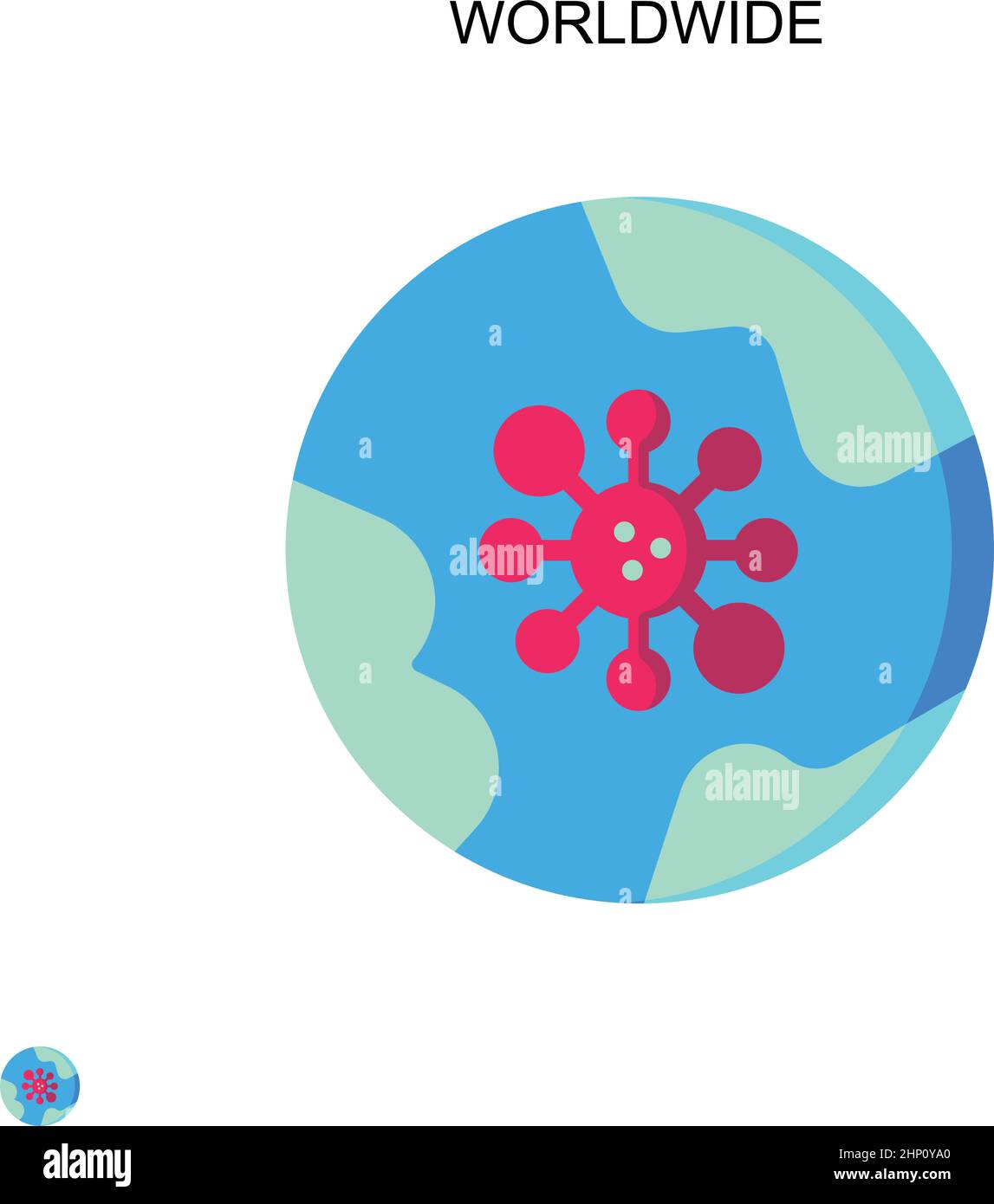 Worldwide Simple vector icon. Illustration symbol design template for ...