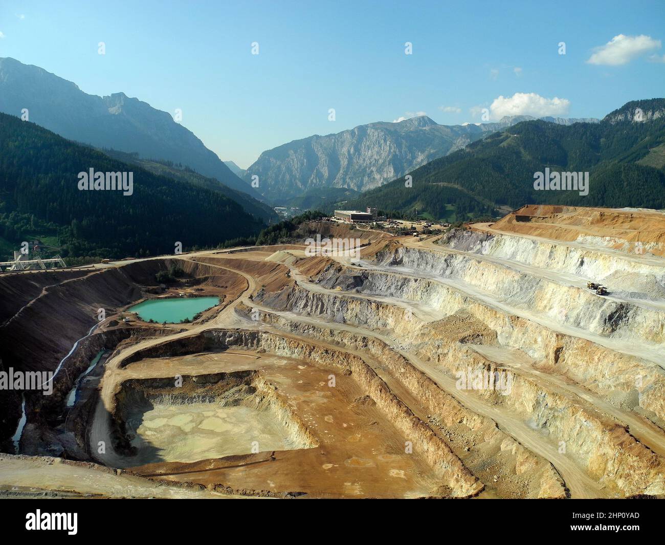 Austria, Erzberg - surface mining of iron ore in Styria Stock Photo - Alamy