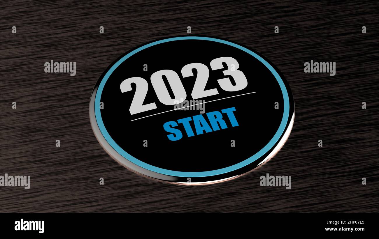 3d rendering of 2023 year start BTN Stock Photo - Alamy