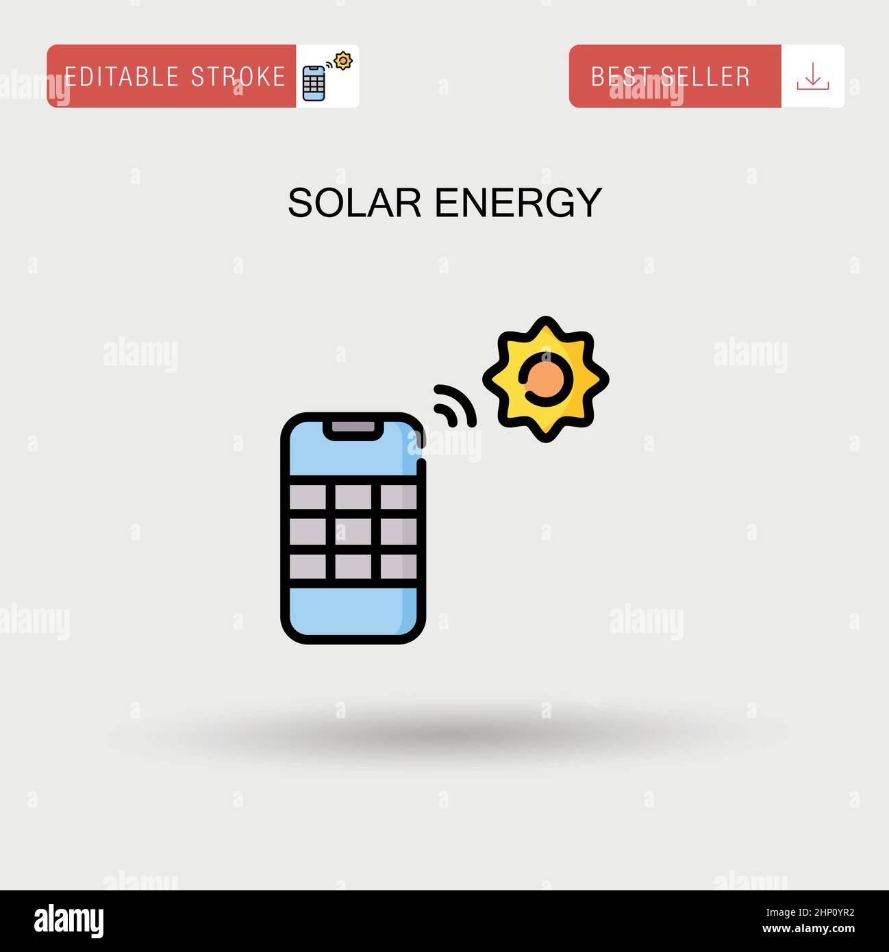 Solar energy Simple vector icon Stock Vector Image & Art - Alamy