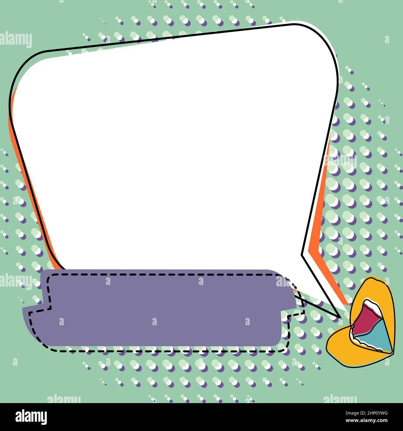 Lips Drawing Sharing Positive Comments Good Reactions Through Bubble ...