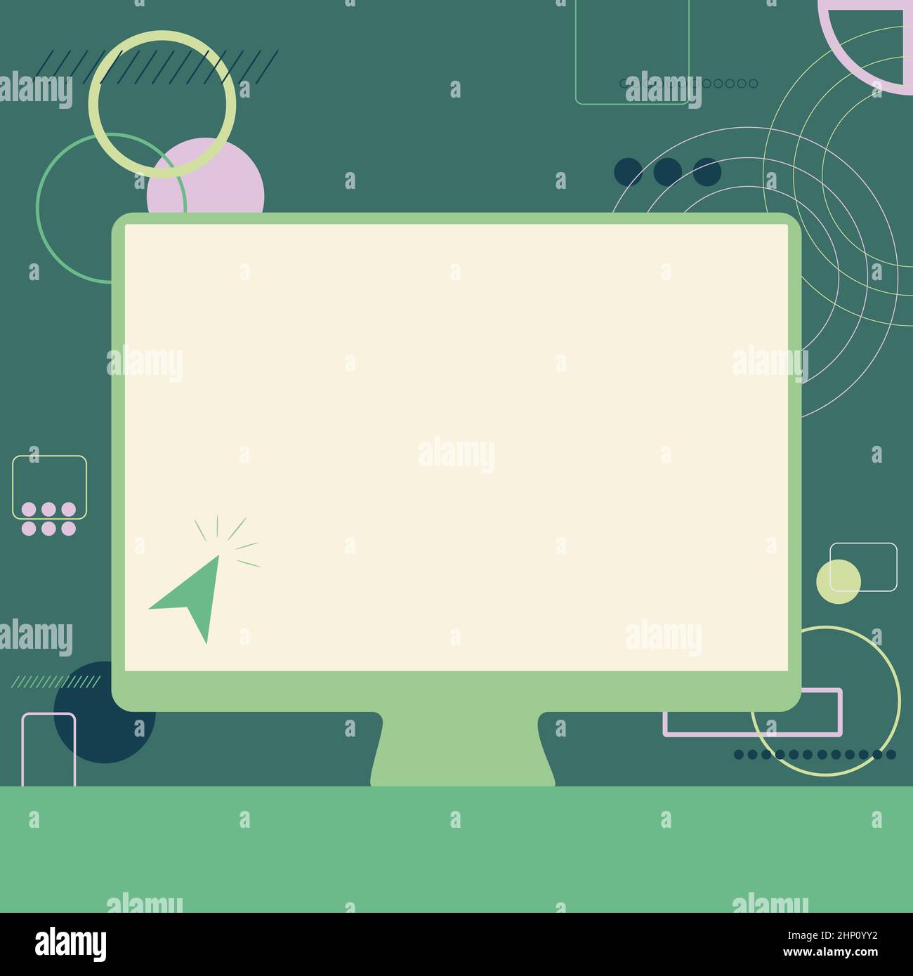 Illustration Of Cursor In Blank Screen Monitor Searching Ideas Stock ...