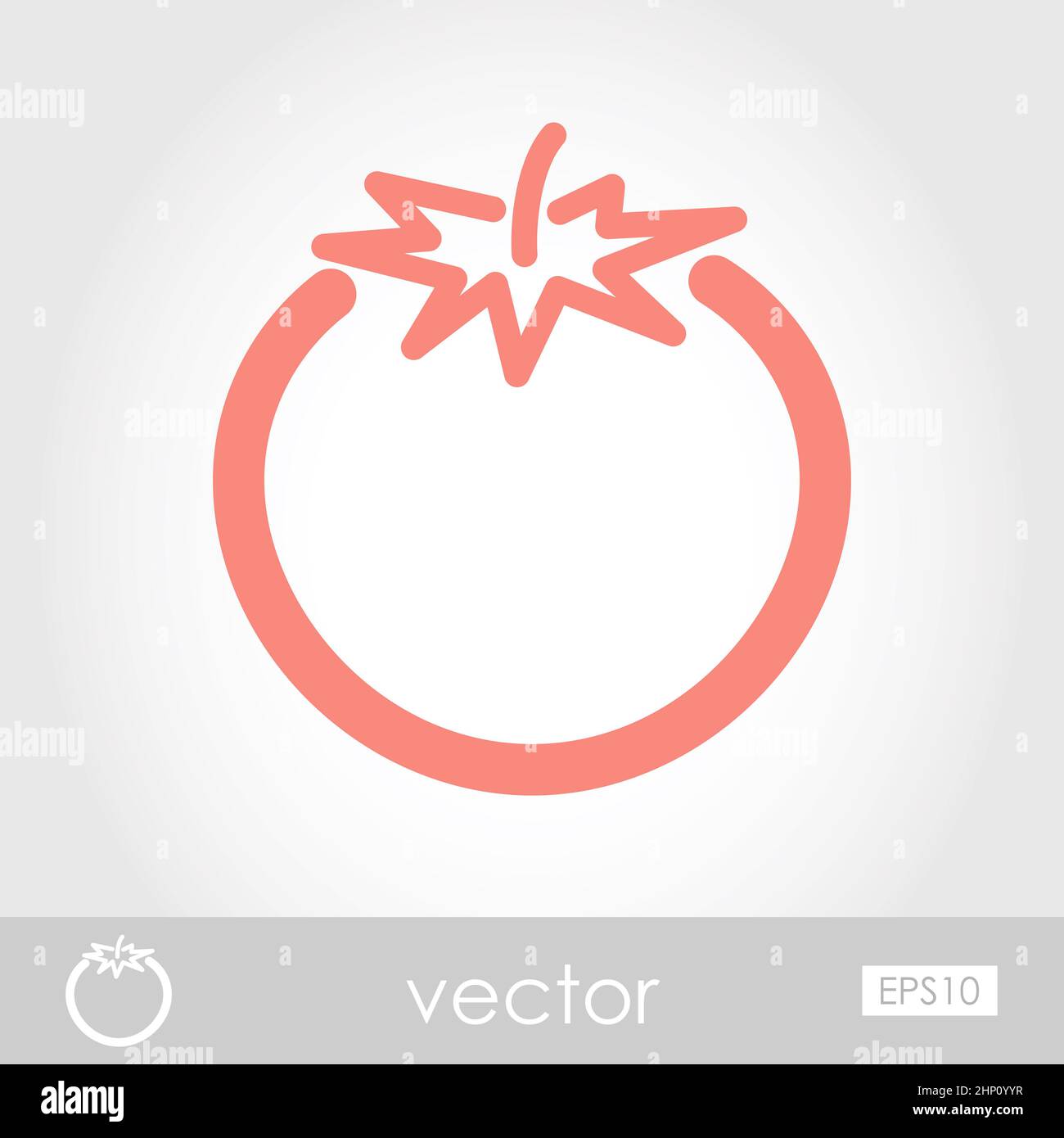 Tomato outline icon. Vegetable vector illustration eps 10 Stock Photo ...