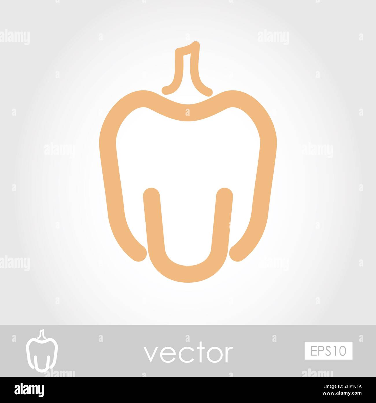 Pepper outline icon. Vegetable vector illustration eps 10 Stock Photo ...