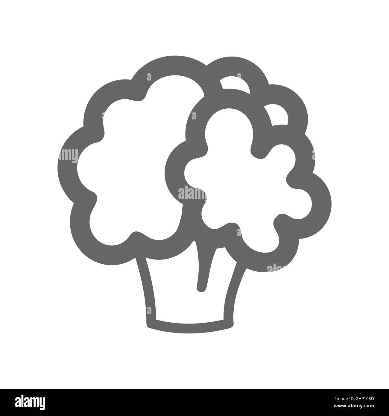 Cauliflower outline icon. Vegetable vector illustration eps 10 Stock Photo - Alamy