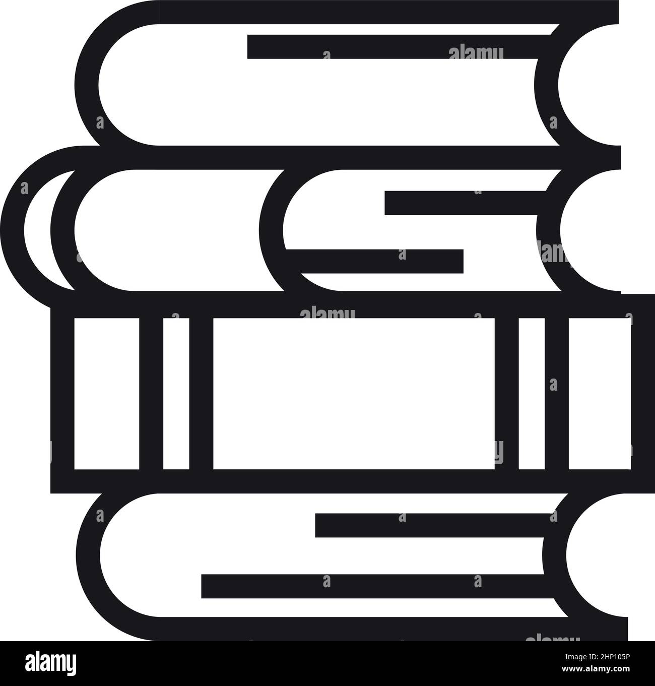 Book stack icon. Library logo. Reading symbol Stock Vector Image & Art ...