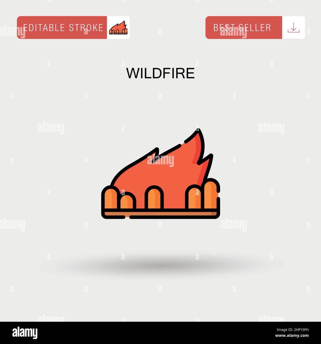 Wildfire Simple vector icon Stock Vector Image & Art - Alamy