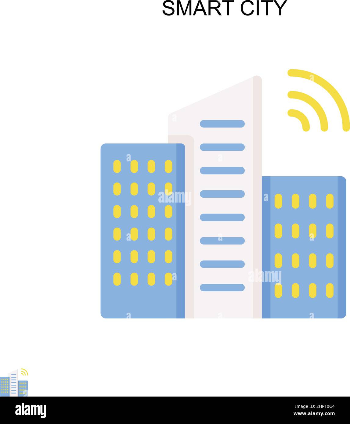 Smart city Simple vector icon. Illustration symbol design template for ...