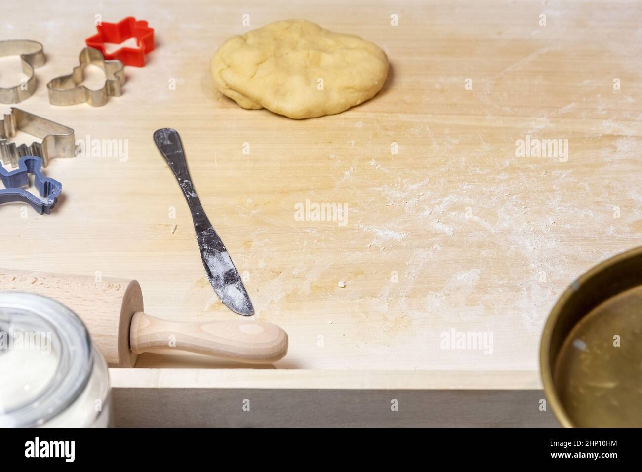 Table ready for baking at home concept. Horizontally Stock Photo - Alamy