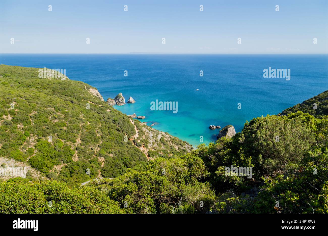 Coast of Arrabida Natural Park in Sesimbra, Portugal Stock Photo - Alamy