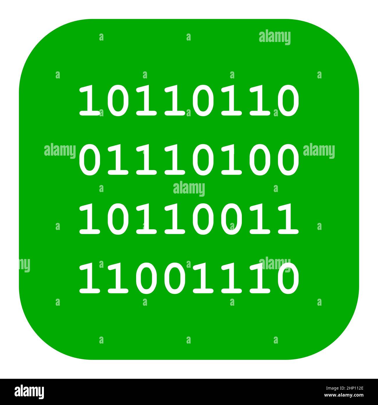 Binary code and app icon Stock Photo - Alamy
