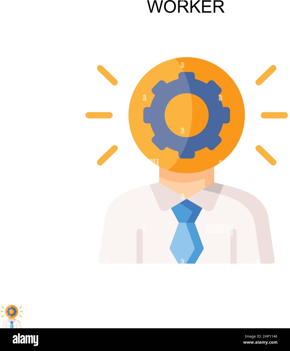 Worker Simple vector icon. Illustration symbol design template for web ...
