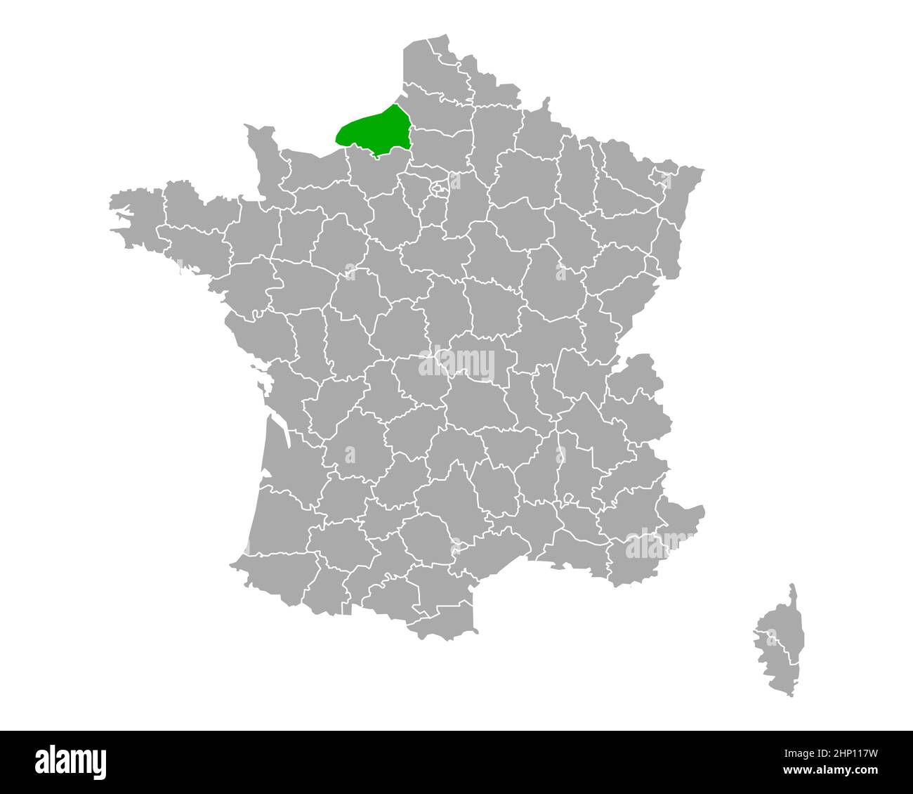 Map of Seine-Maritime in France Stock Photo - Alamy
