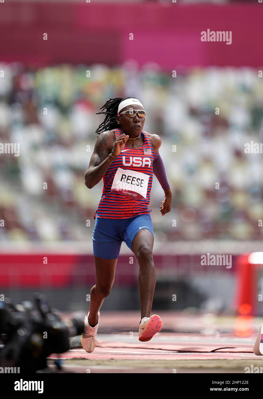 Brittney Reese participating in the Tokyo 2020 Olympic Games in the ...
