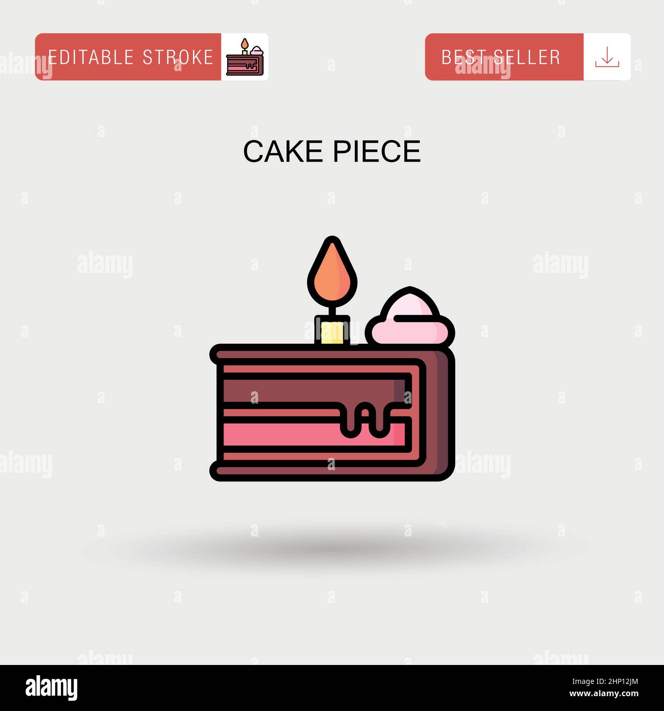 Homemade chocolate cake cut Stock Vector Images - Alamy