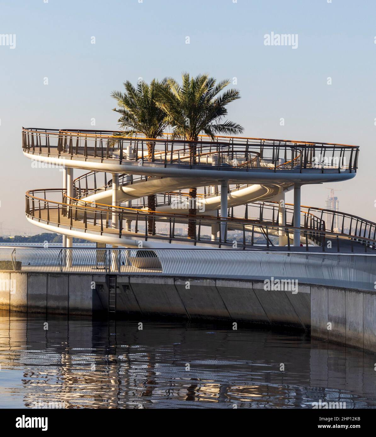 Spiral observation deck at the waterfront Stock Photo - Alamy