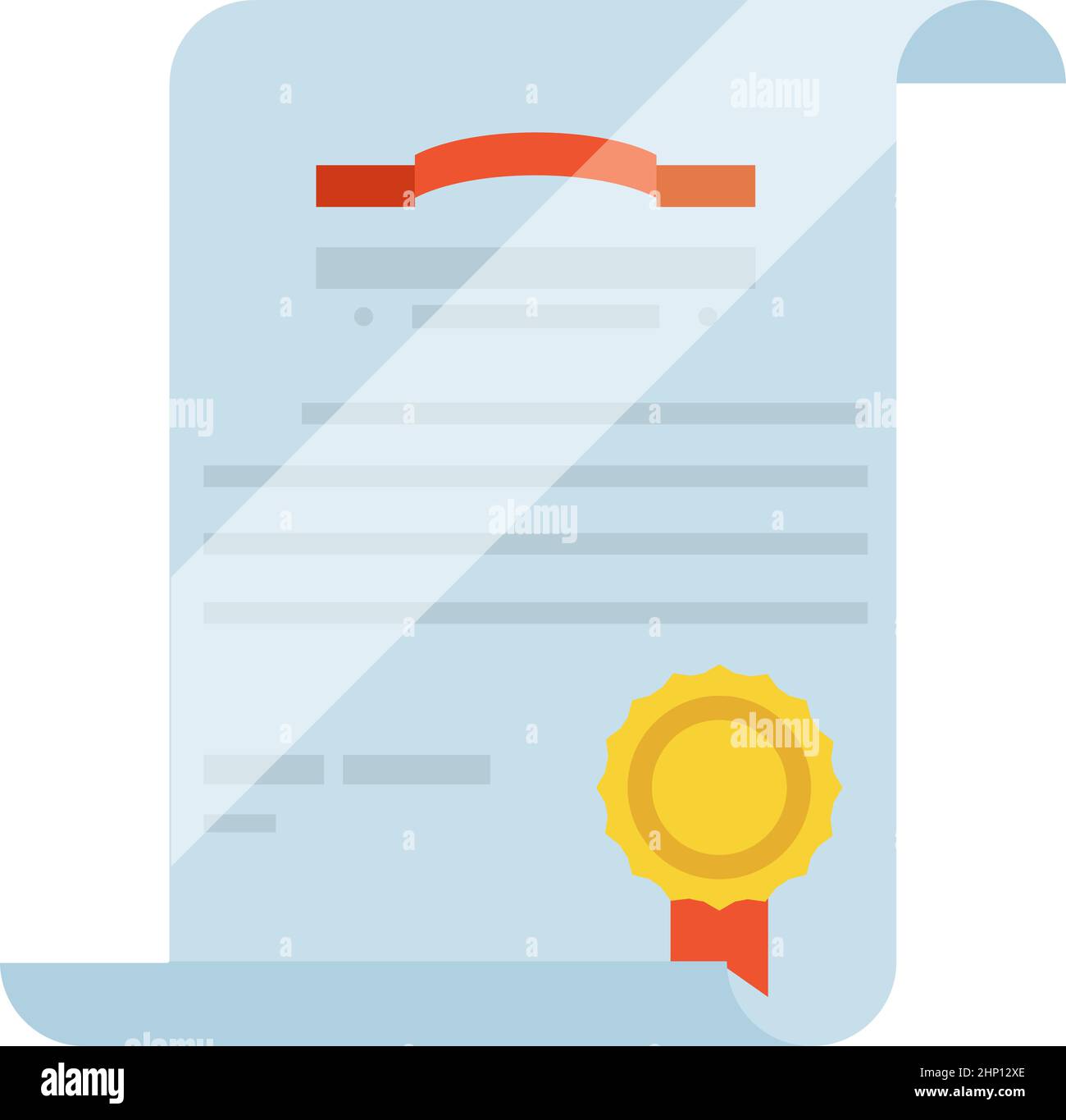 Diploma icon. Graduation paper document with golden badge Stock Vector ...