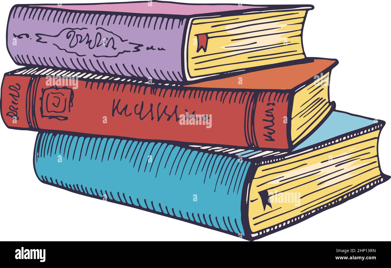Library book sketch hi-res stock photography and images - Alamy