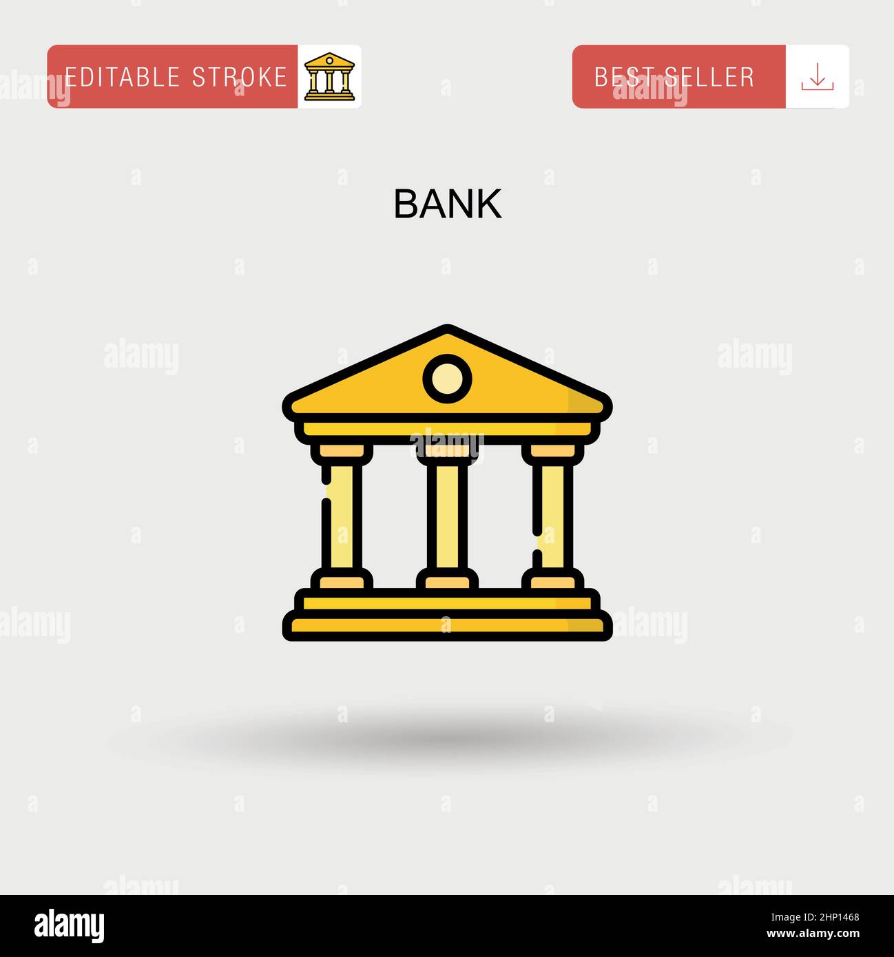 Bank Simple vector icon Stock Vector Image & Art - Alamy