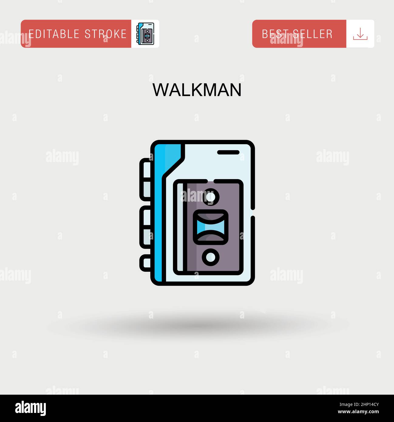 Walkman Simple vector icon Stock Vector Image & Art - Alamy