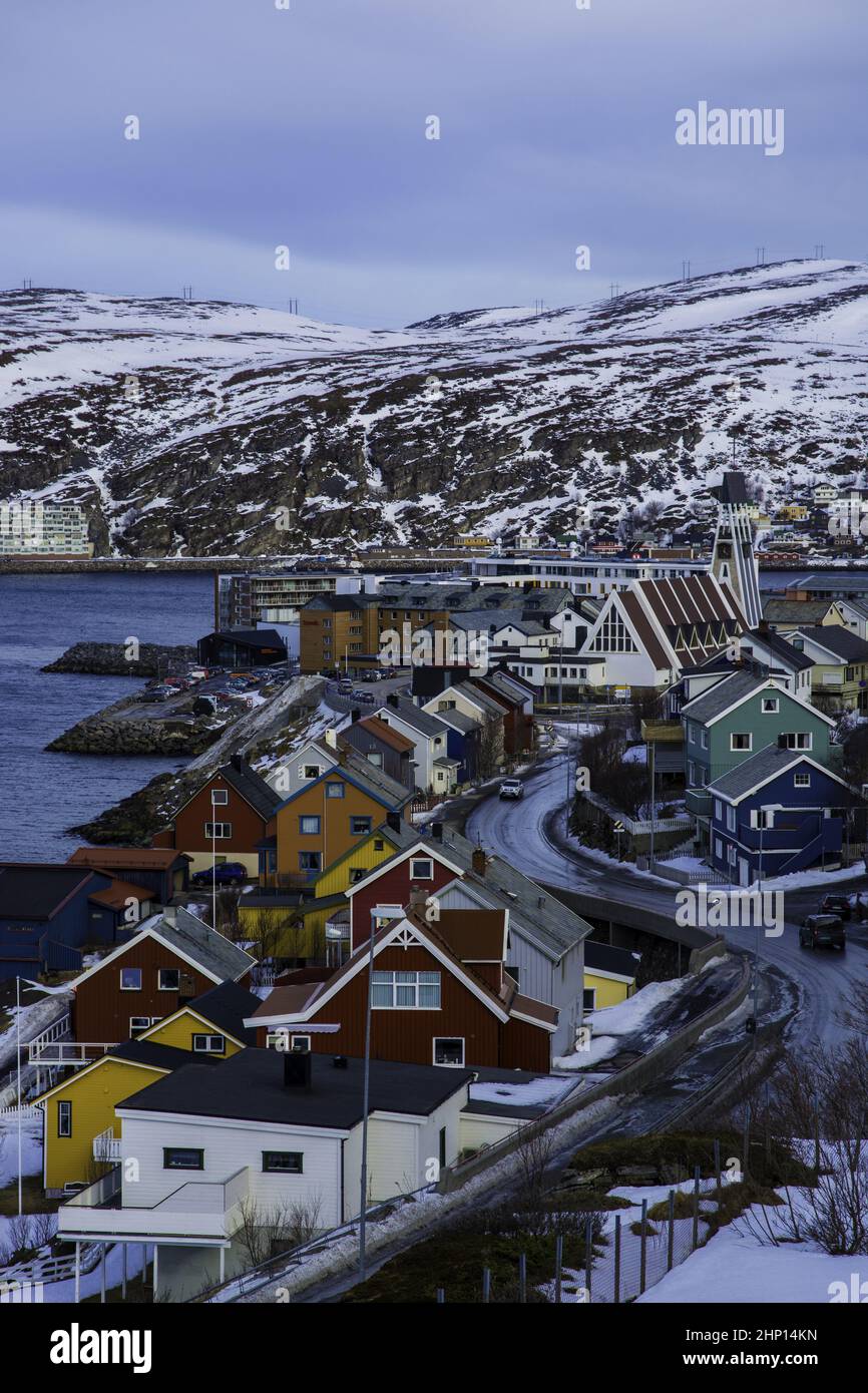 The town of Hammerfest, Norway Stock Photo - Alamy