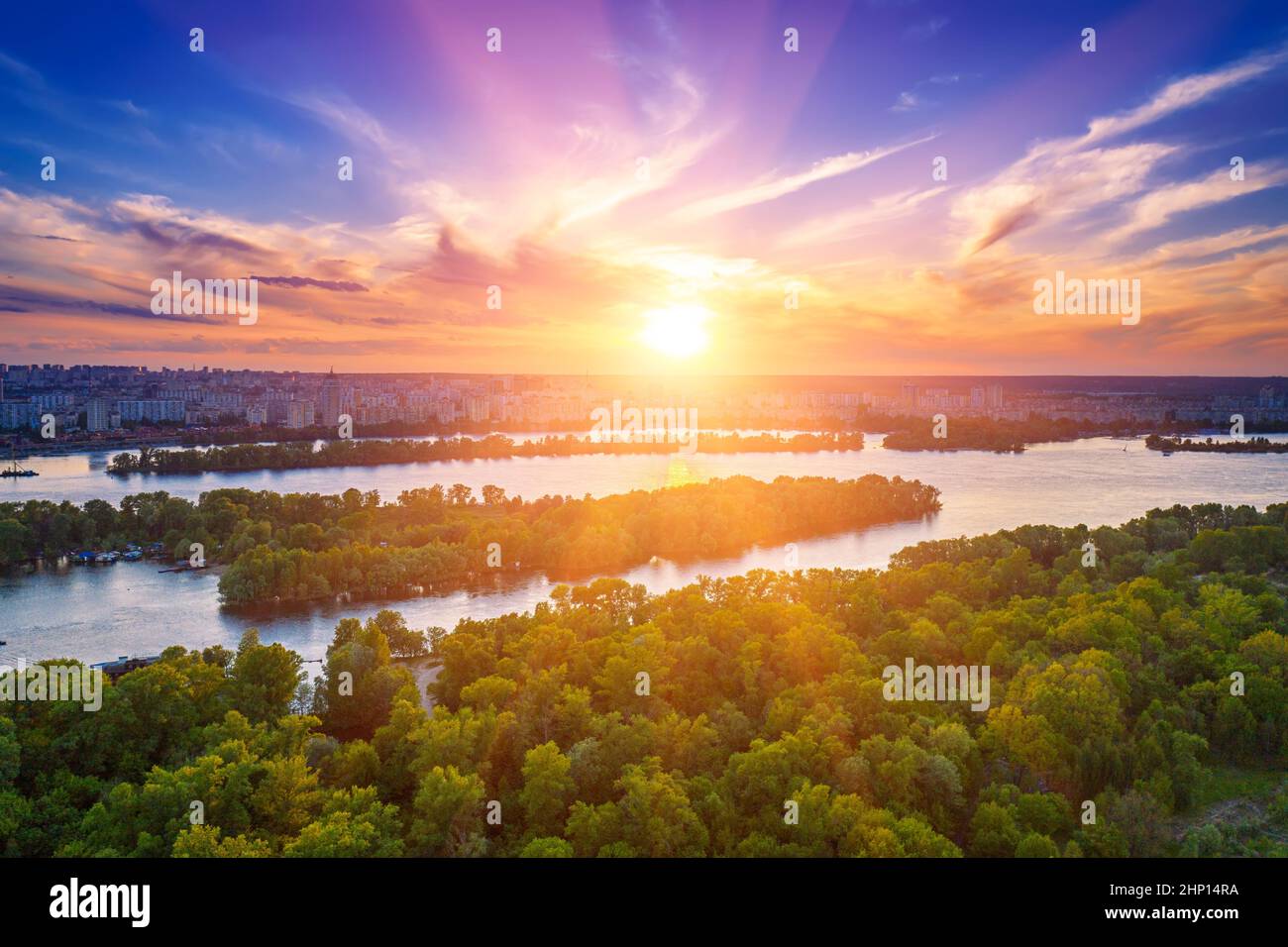 Rural summer sunset Stock Photo - Alamy