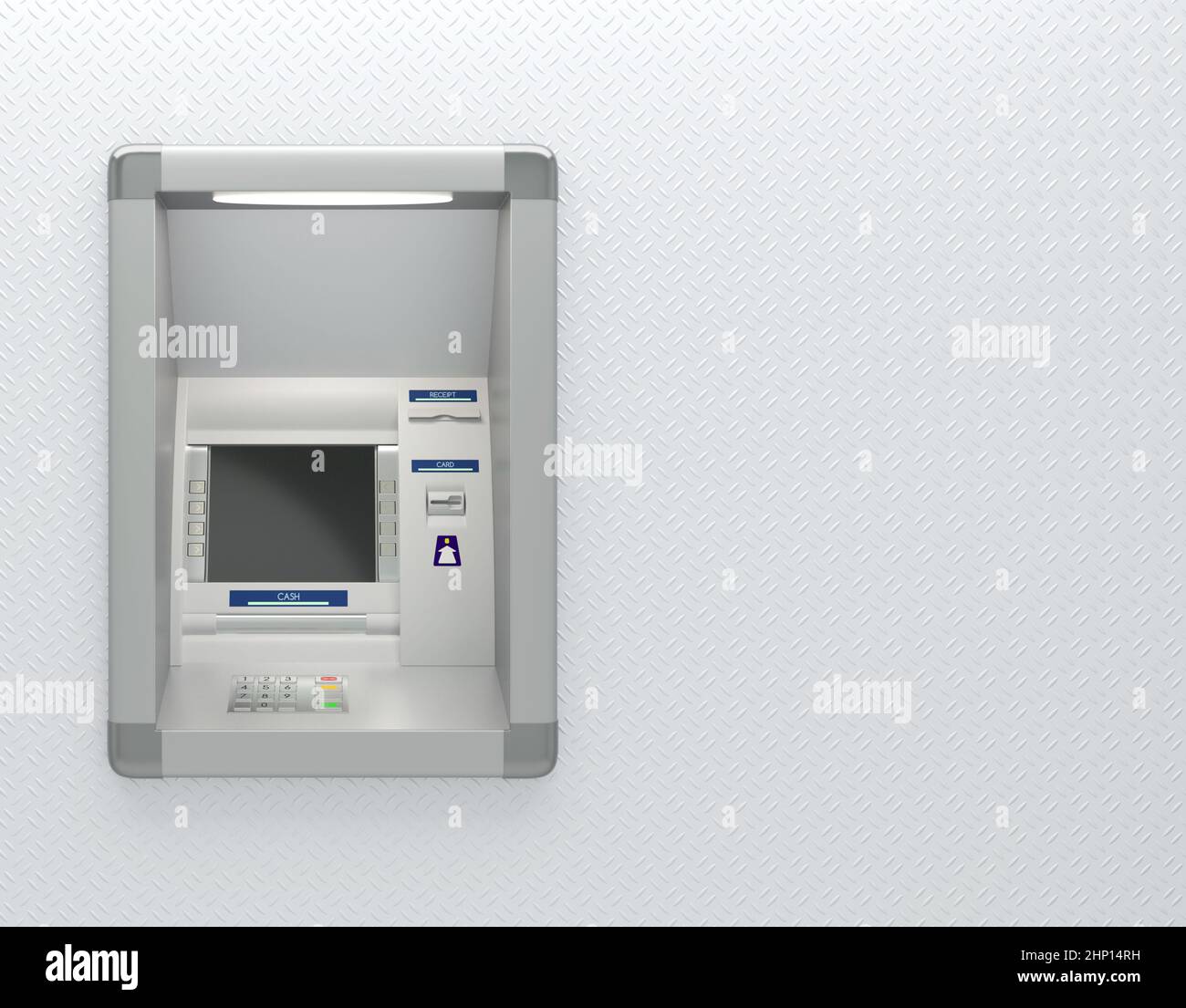 Atm machine with a card reader. Pin code safety, bank account access ...