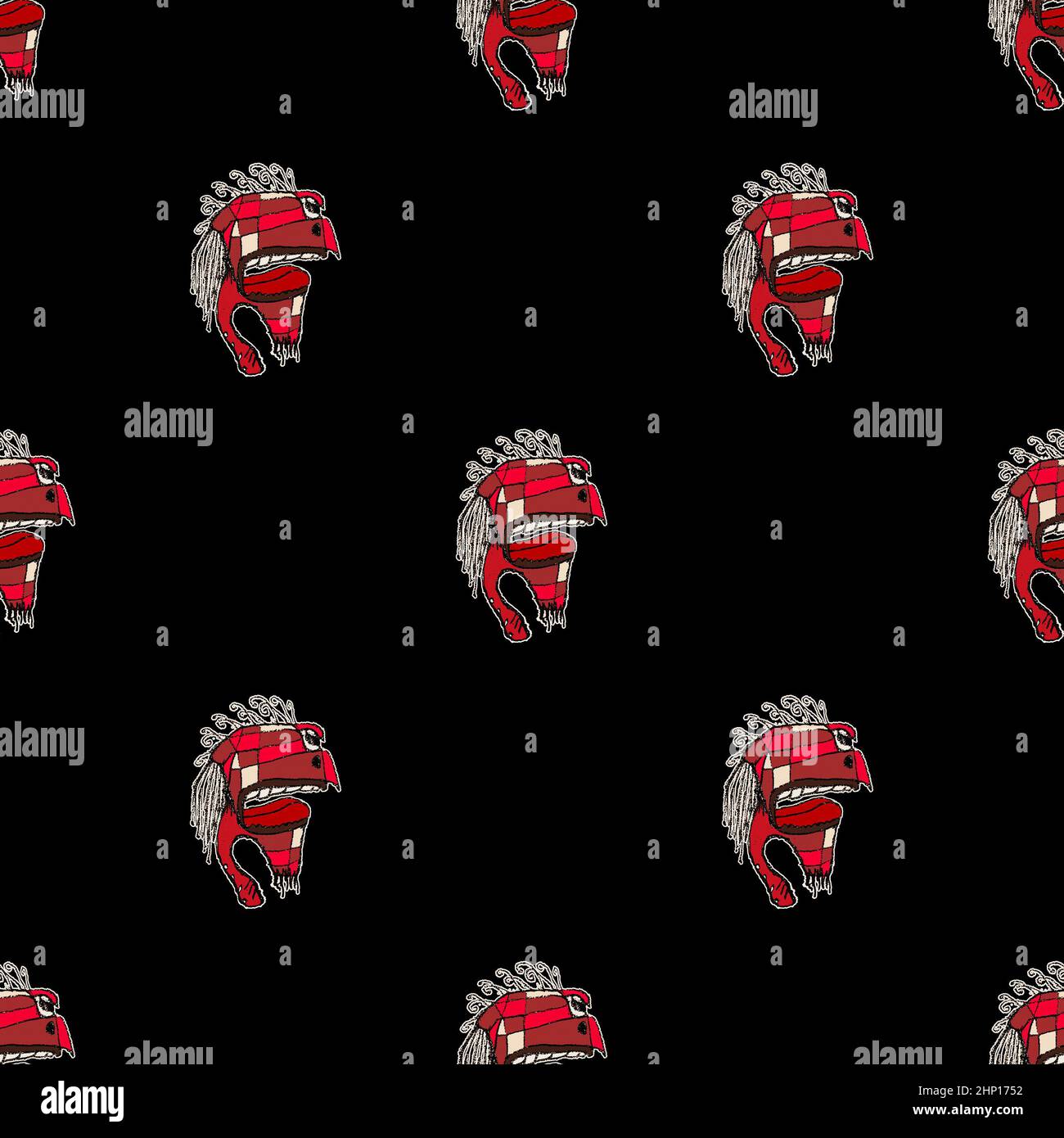 Red devil head seamless hi-res stock photography and images - Alamy