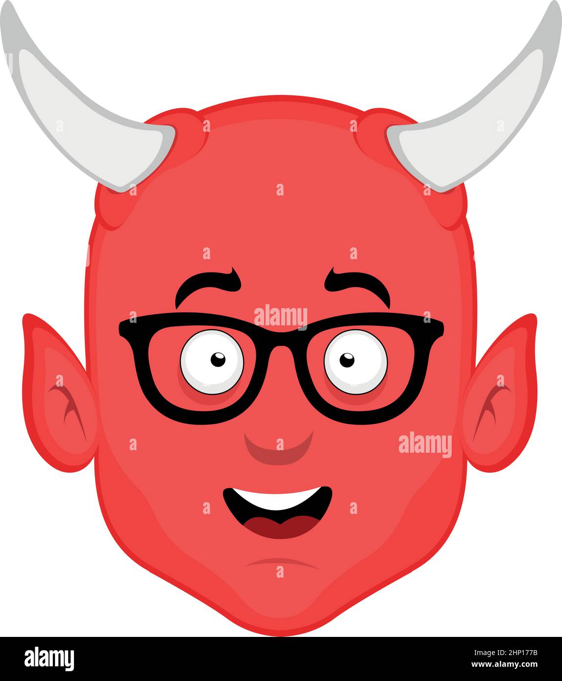 Vector illustration cartoon devil face hi-res stock photography and ...